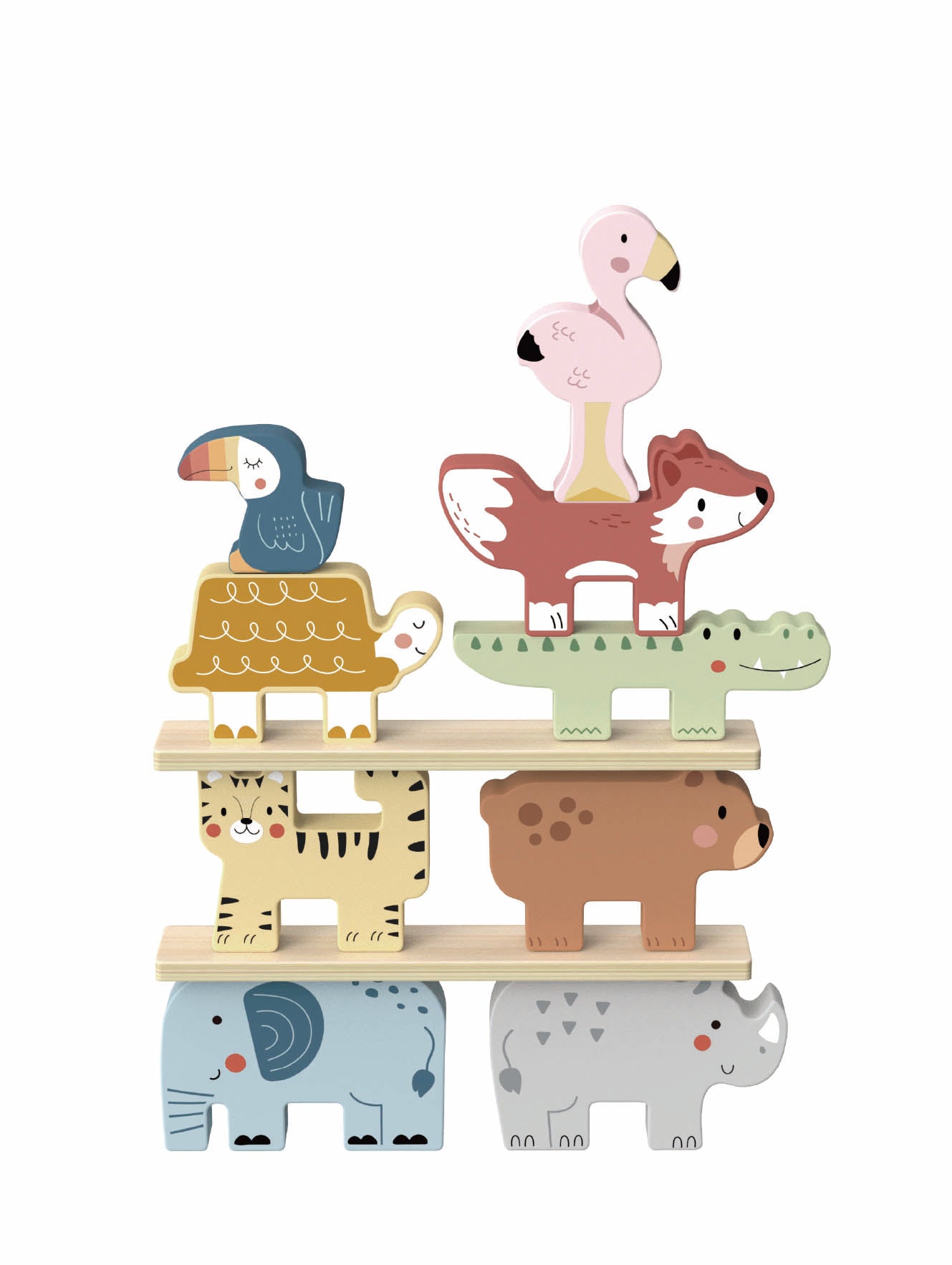 Wooden Animal Stacking & Balancing Game